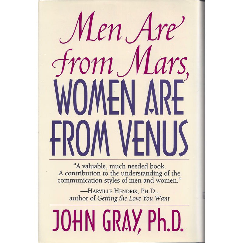 Men Are from Mars, Women Are from Venus by John Gray, Ph.D. First Edition Hardcover Book 1992