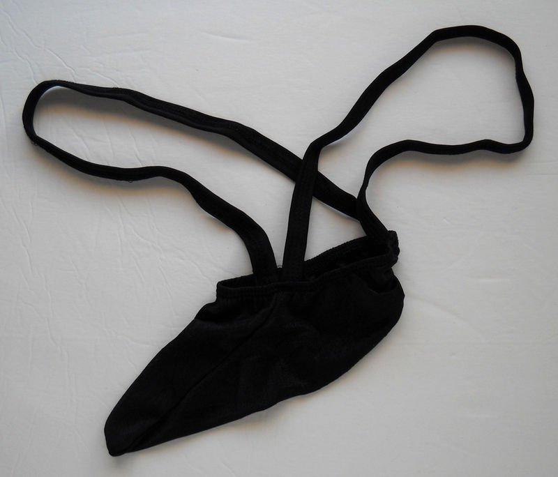 K335B HOT SEXY MEN POCKET POUCH SHEER COOL SLEEVE Black