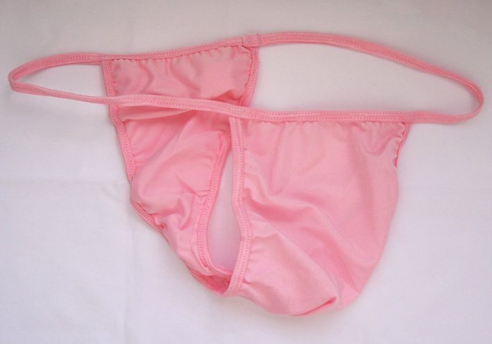 K375 HOT SEXY MEN POUCH STRING THONG MINI BACK Lt. Pink