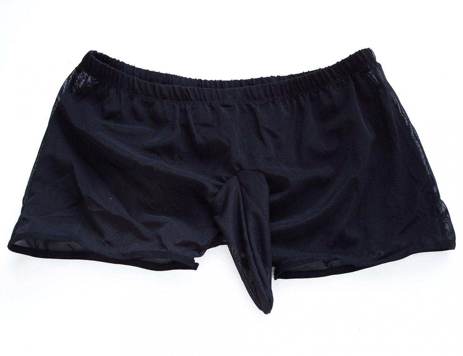 RG638B Hot Mens Mesh Trunk Boxer Brief Sleeve black