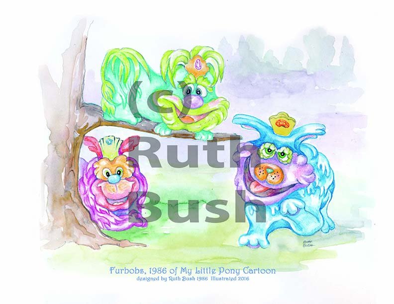 Furbob - Bushwoolie Cousins Concept Pony Illustration 1986 ...