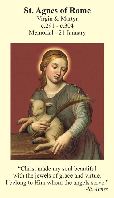 ST AGNES Prayer Card PC#164