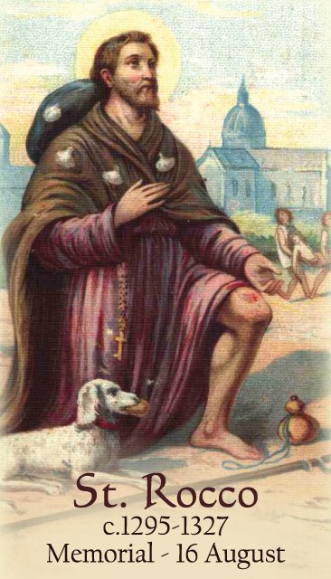 St. Rocco Prayer Card PC#435