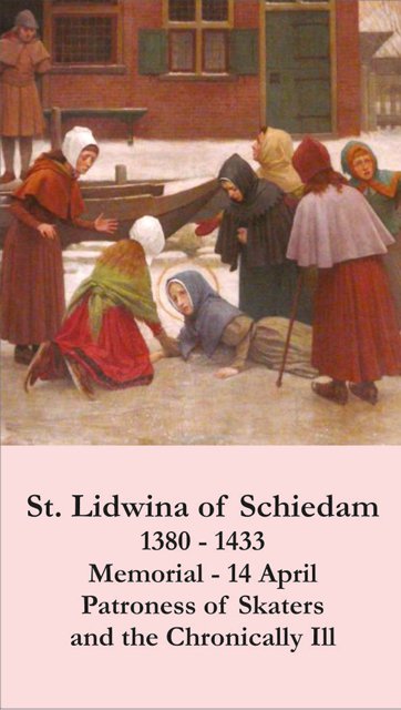 St. Lidwina Prayer Card PC#275