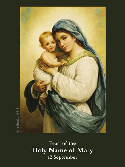 Holy Name of Mary Prayer Card PC#657