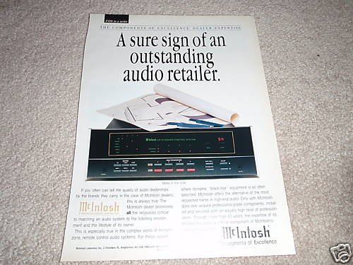 McIntosh CR10 Remote Control System Ad 1996, Article