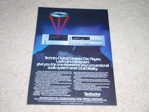 Technics Sl-P8 CD Player Ad, Article, Beautiful! 1984