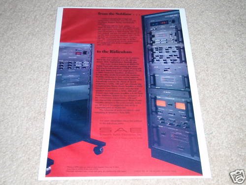 SAE System Ad from 1979,2600,3000,8000,Amplifier, RARE