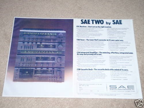 SAE R3C,T3U, C3A, C3D 2 pg Ad, 1978, color, specs, Nice