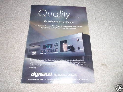 Dynaco CDV-1 Tube Cd Player AD from 1995, Beautiful!
