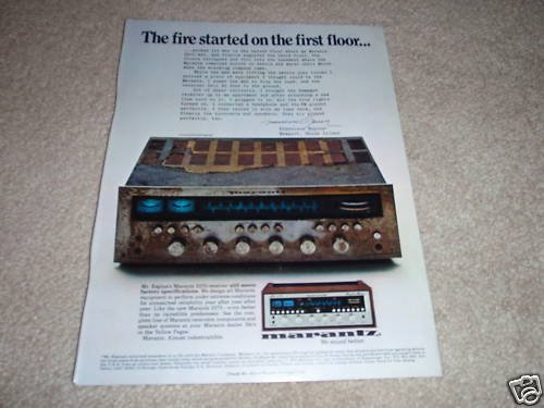 Marantz 2270 Receiver Ad from 1974, FIRE! great AD!