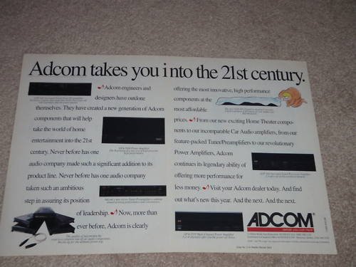 Adcom Ad,GFA-5800,GTP-600,GSP-560,2 pgs,1993, Article