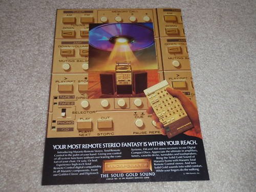 Marantz GOLD System Ad, 1984, CD,Amp, Speaker, RARE!