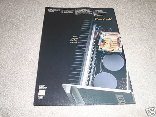 Threshold SA/12e Power Amp,Class A Ad from 1989