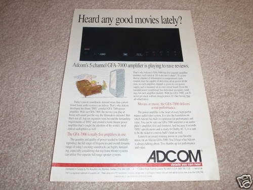 Adcom GFA-7000 Power Amp Ad from 1996