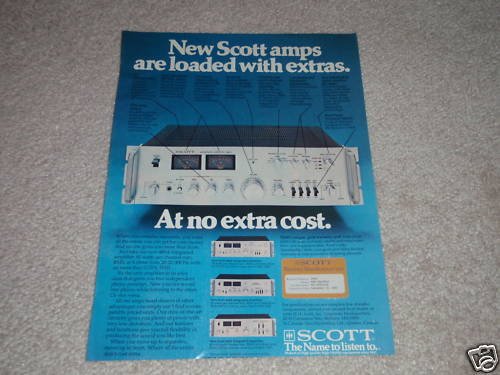 Scott Amp Ad, 1978, 480a,460a,440a,420a Specs,article