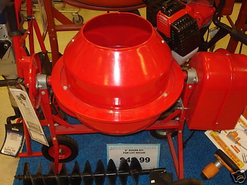 New 1 1/4 CU FT CEMENT CONCRETE STUCCO MIXER 1/4 HP
