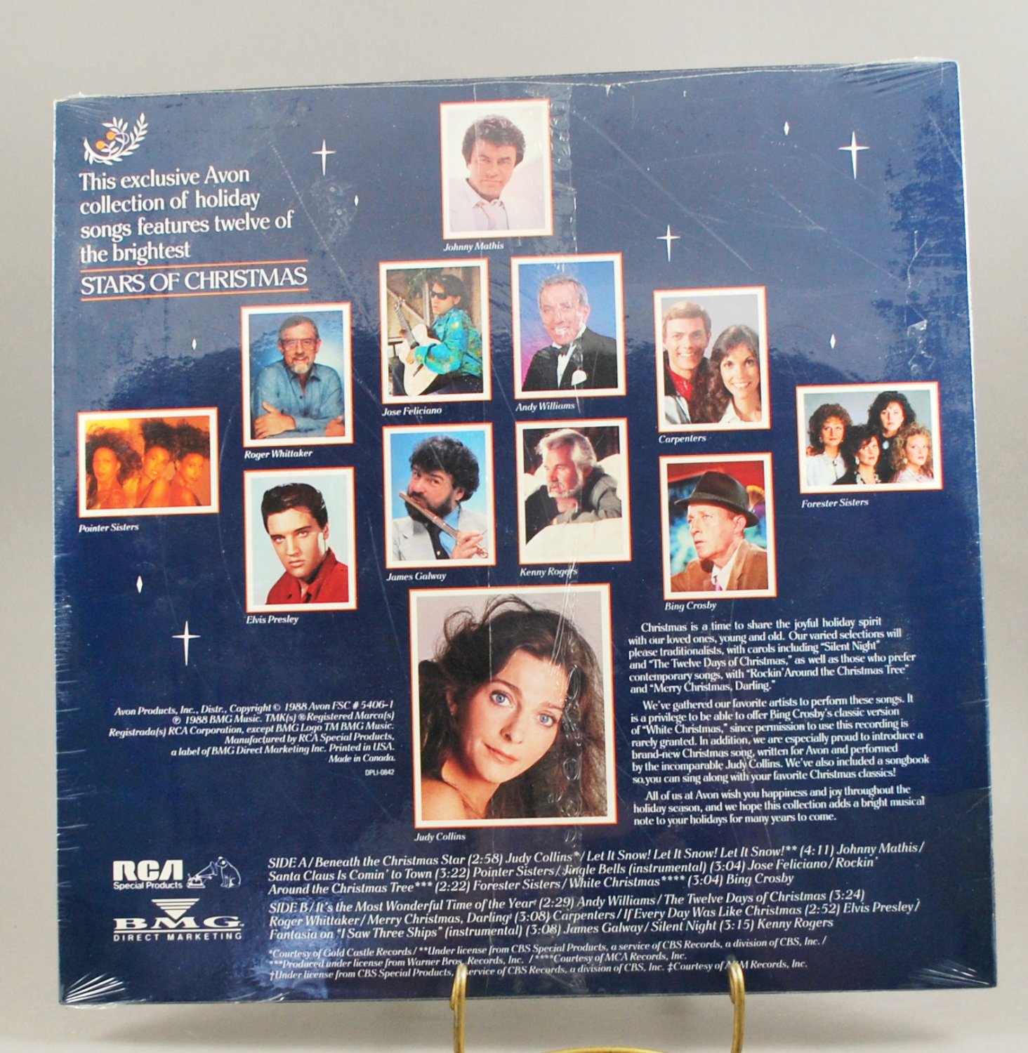 1988 Avon The Stars of Christmas Vinyl LP Record