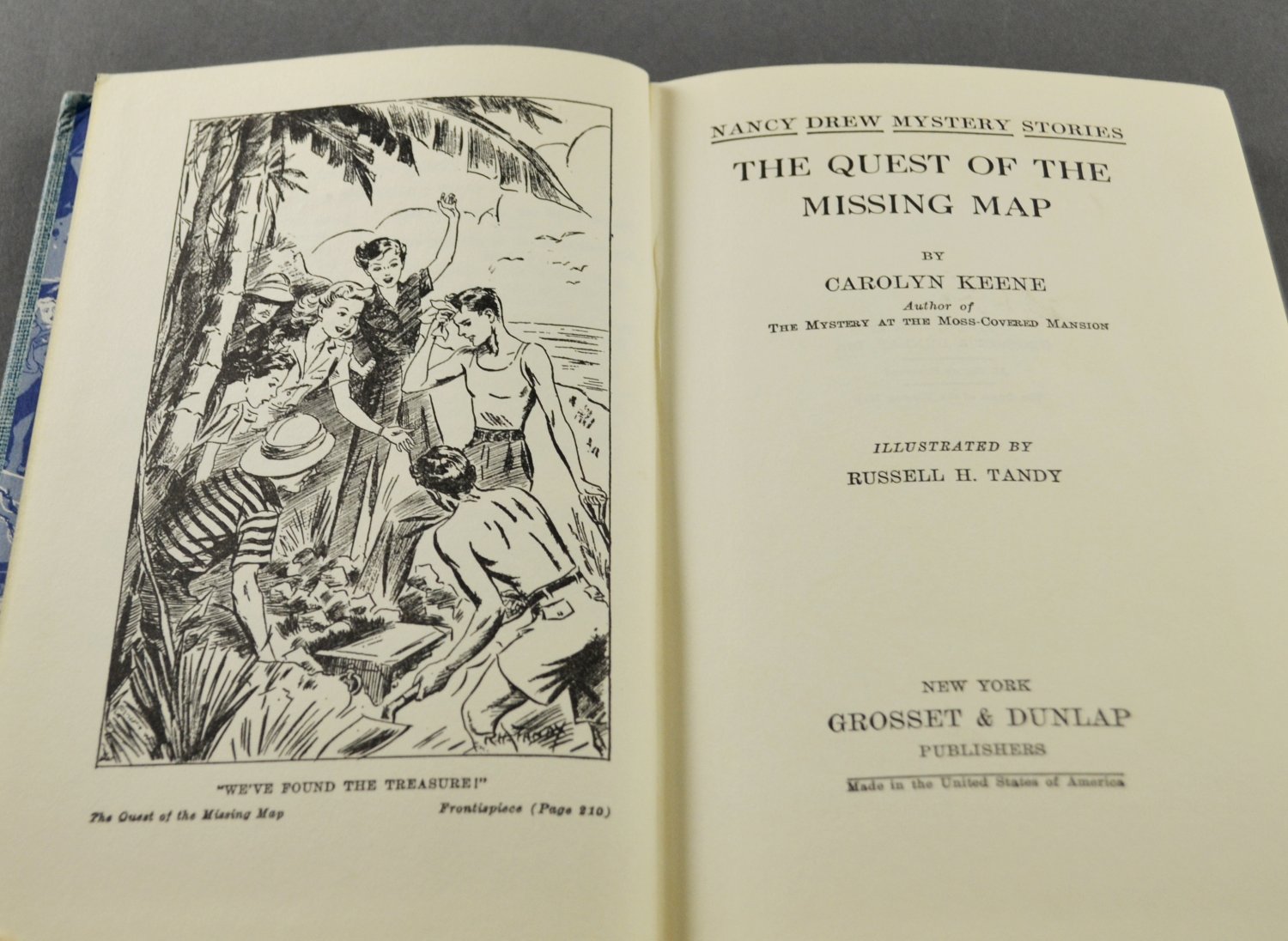 Nancy Drew The Quest Of The Missing Map by Carolyn Keene Blue Tweed ...