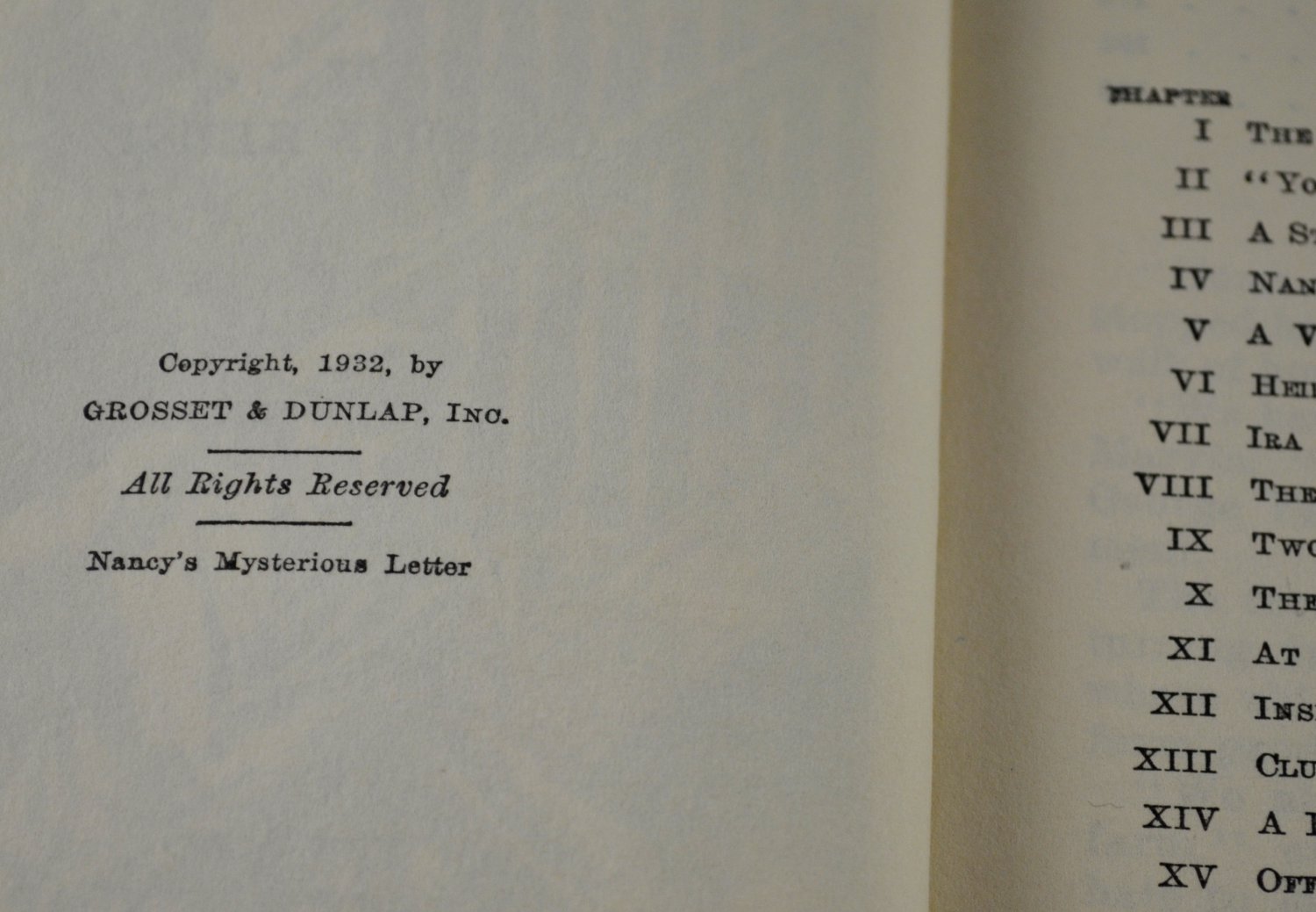 Nancy's Mysterious Letter Nancy Drew Mystery Book by Carolyn Keene Blue ...