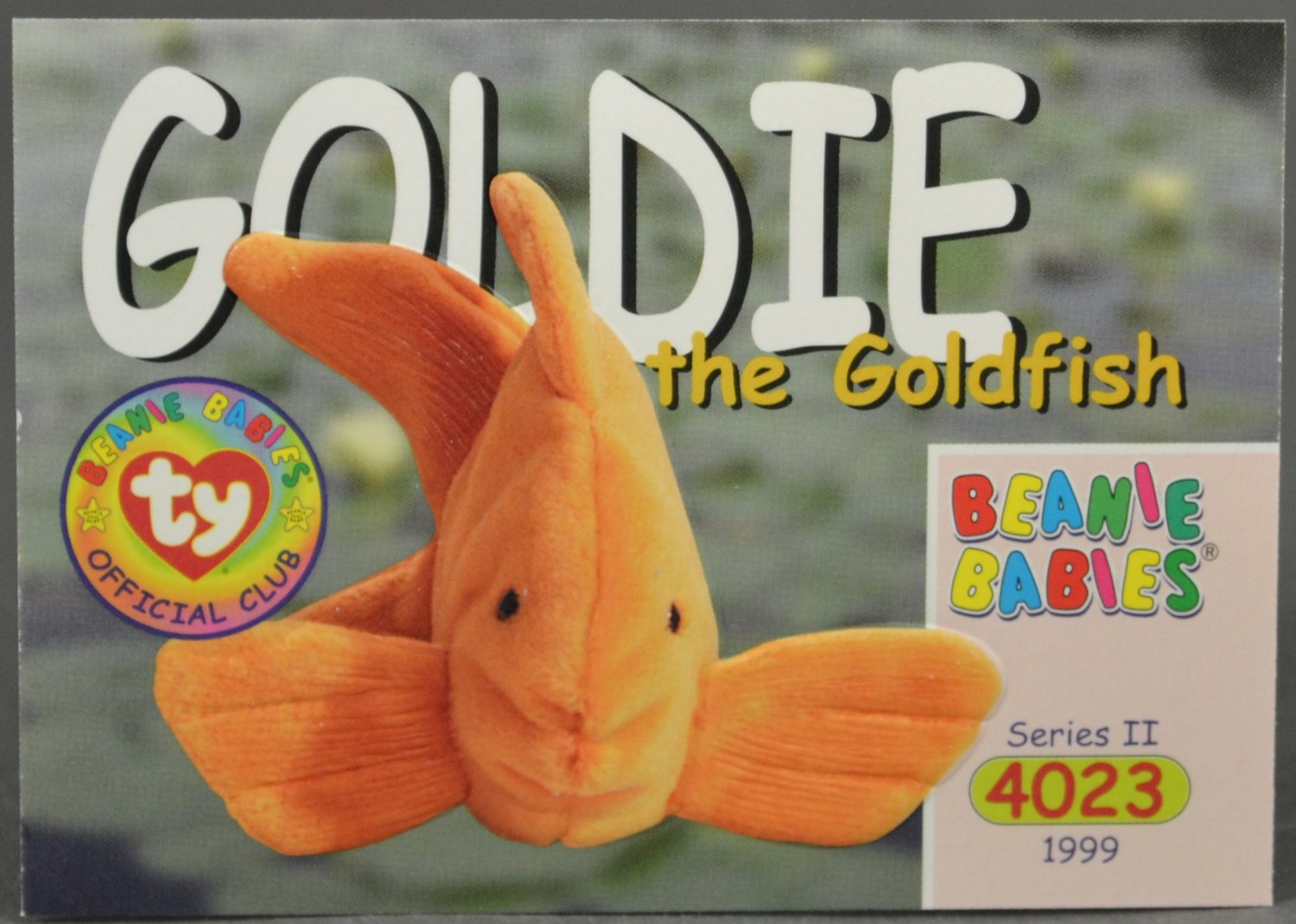 1999 Goldie the Goldfish #175 Trading Card Ty Beanie Babies Series II