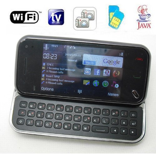 Qwerty Slider mobile phone TV Wifi Jave Quad band Unlocked dual sim ...
