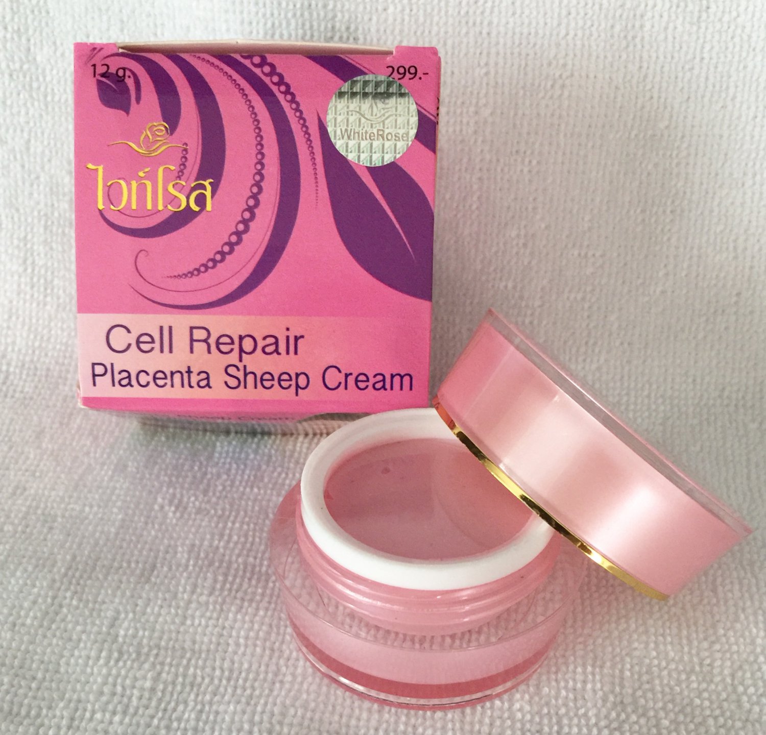 12 PCS of THAI WHITE ROSE Placenta Sheep Extra Cell Repair Collagen ...