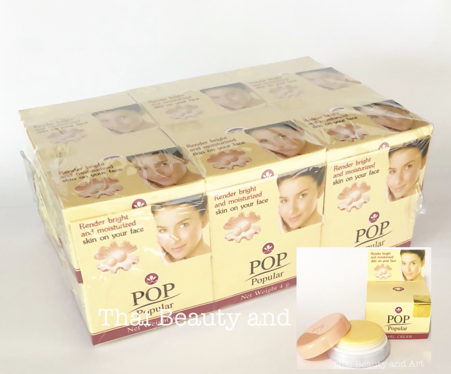 12 x POP POPULAR PEARL CREAM Skin Whitening Freckle Dark Spot Thai ...