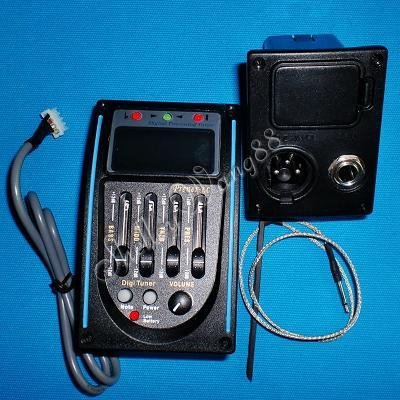 Prener-LC 4 Bands Acoustic Guitar Preamp EQ Tuner Piezo 10154