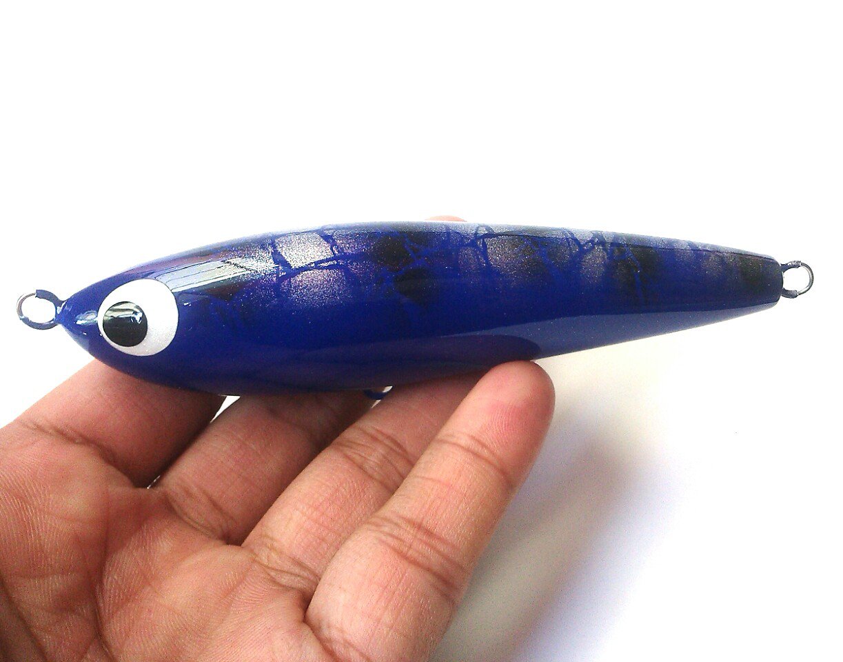 Handmade Wooden Stickbait Topwater Surface Lure 115mm/35g #SK1C
