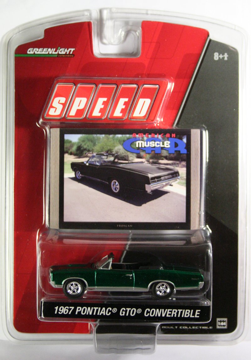 GreenLight GREEN MACHINE 1967 Pontiac GTO Convertible - Speed Series 1