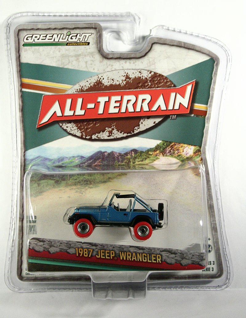 GreenLight 1987 Jeep Wrangler RED TIRE CHASE Target Exclusive