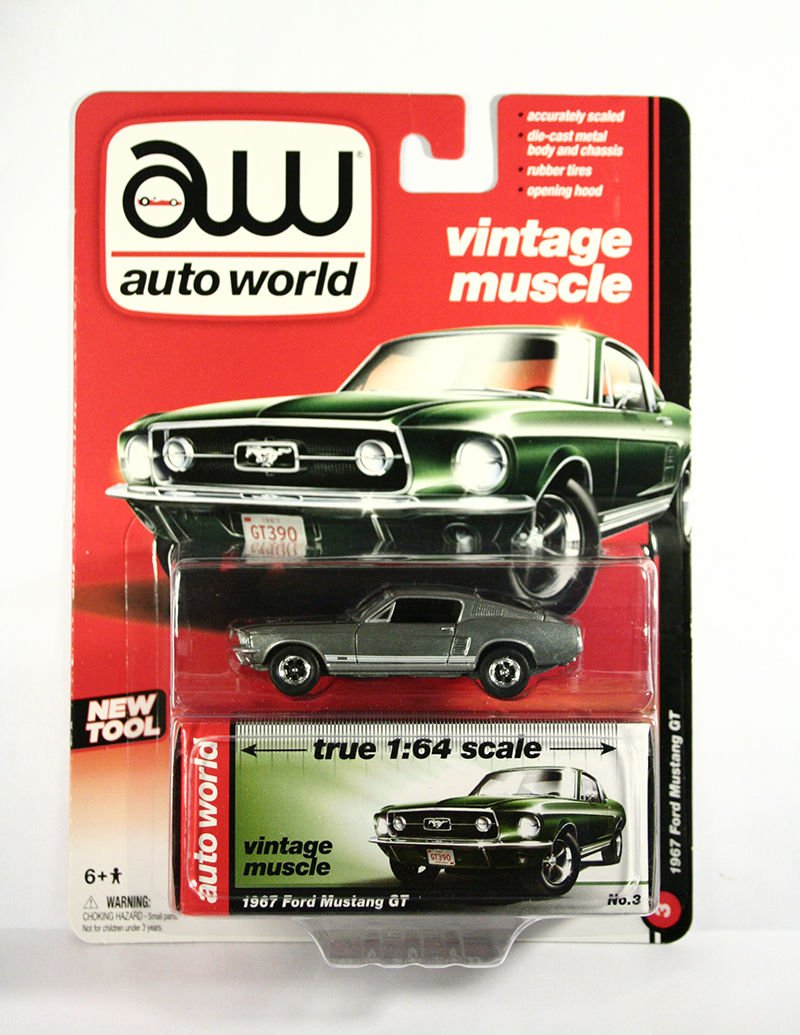 Auto World 1967 Ford Mustang GT ULTRA RAW CHASE - 1 OF 10 - RELEASE 1