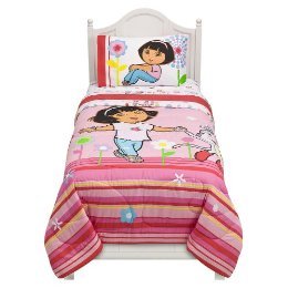 Dora the Explorer Flowers are Free Twin Comforter Set