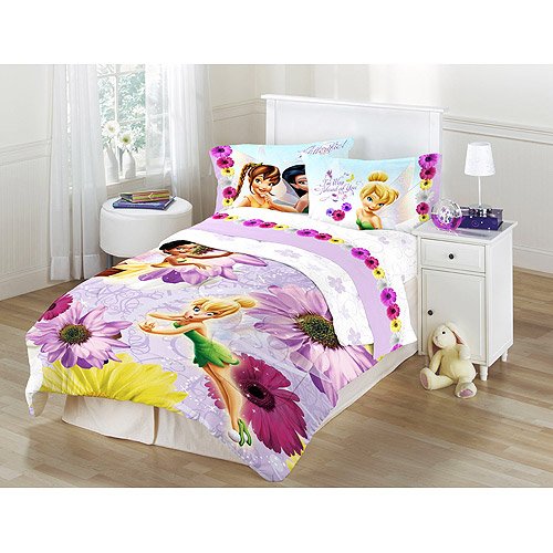 Tinkerbell Fairies Twin Comforter and Sheet Set