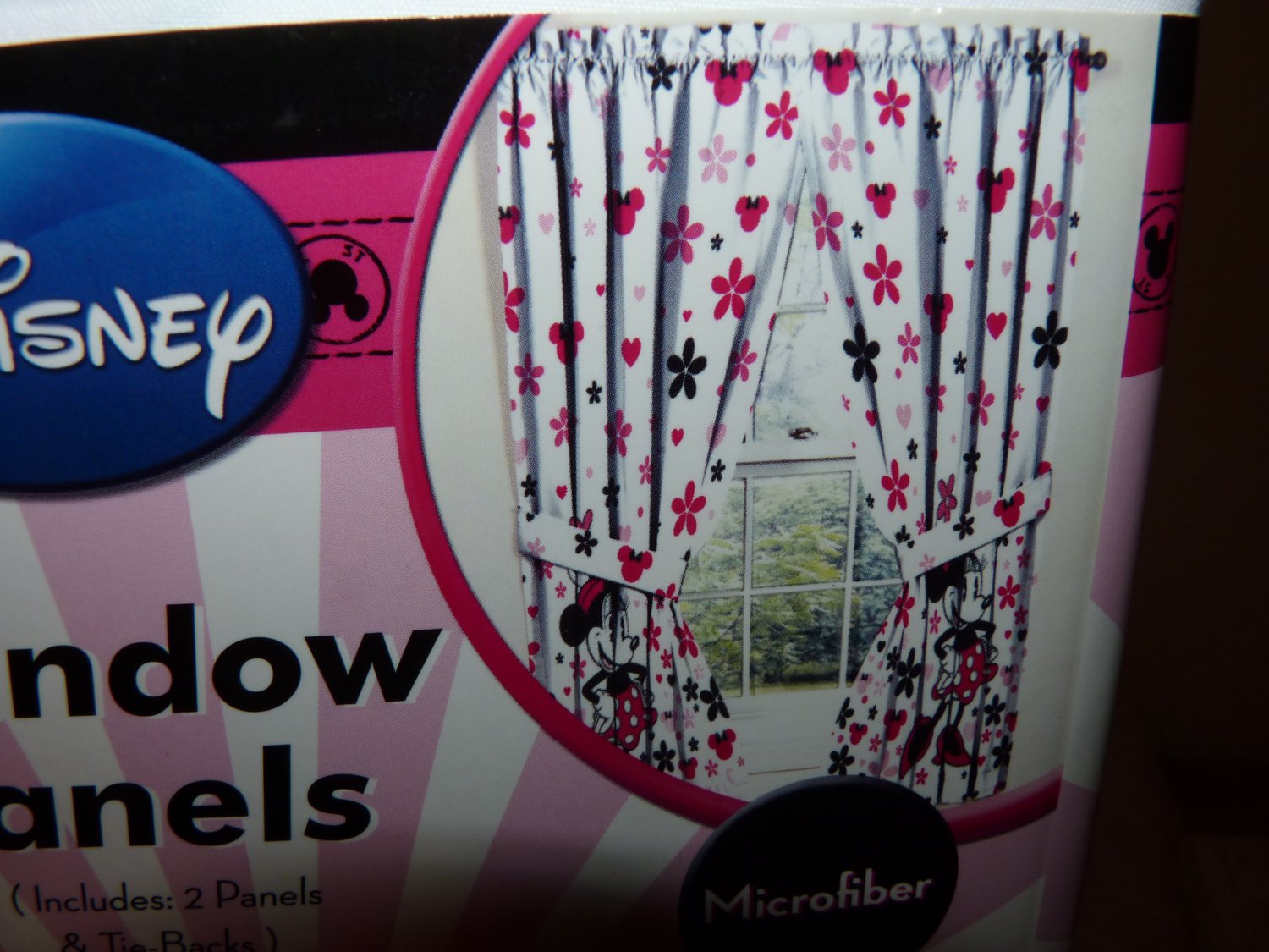 Minnie Mouse Window Curtains, Drapes