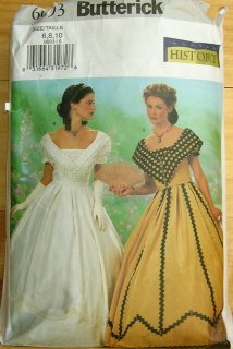 sewing pattern civil war antebellum dress costume Butterick 6693
