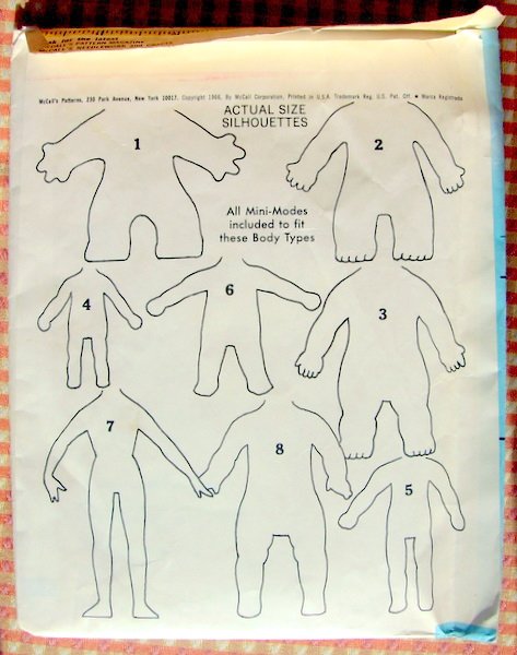 Vintage 60s Troll and Mini Doll Clothes McCalls Sewing Pattern 8563