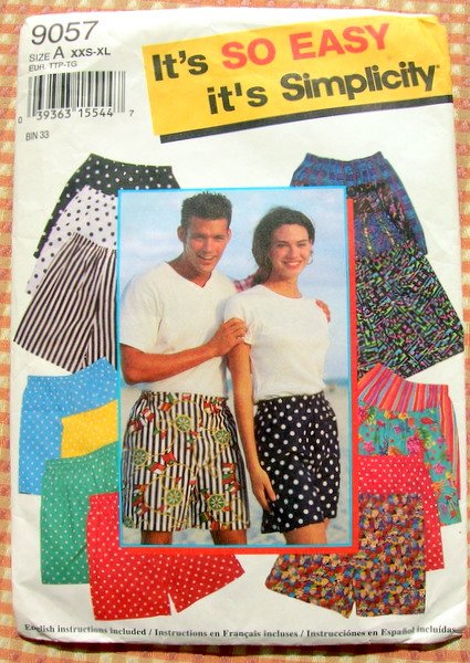 Boxer Shorts Vintage 90s Pattern Simplicity 9057