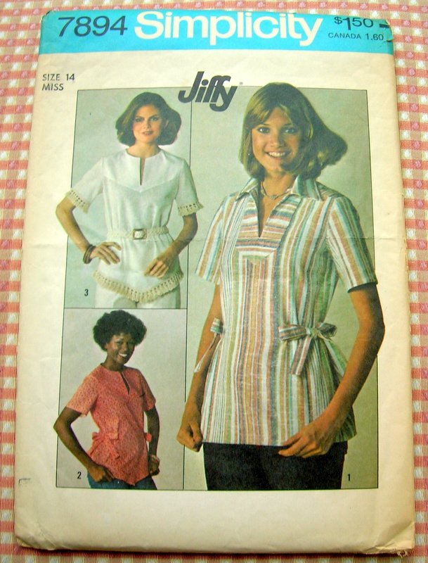 Tunic Top Vintage 70s Pattern Simplicity 7894