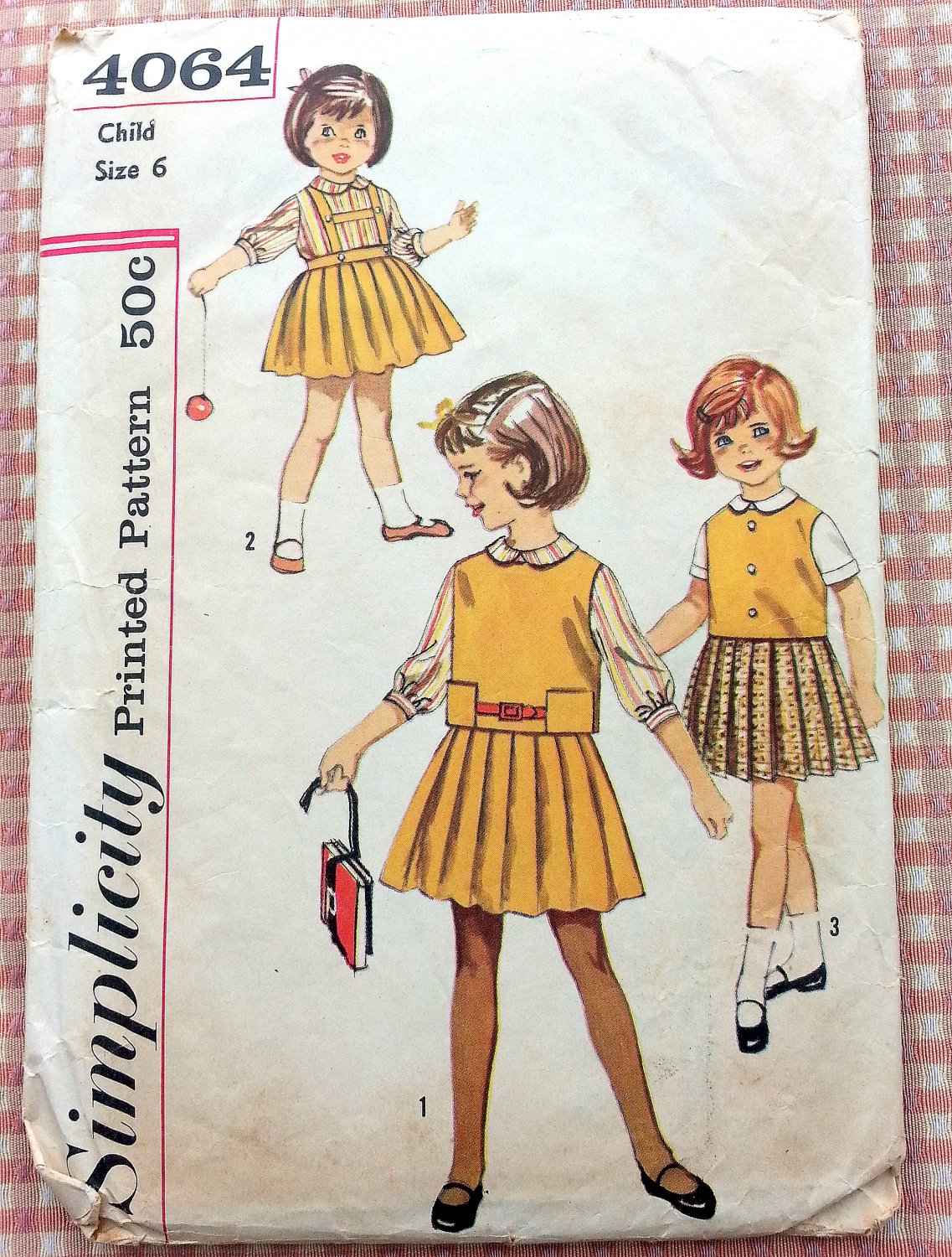 Girl's Pleated Skirt and Tops Vintage Pattern Simplicity 4064