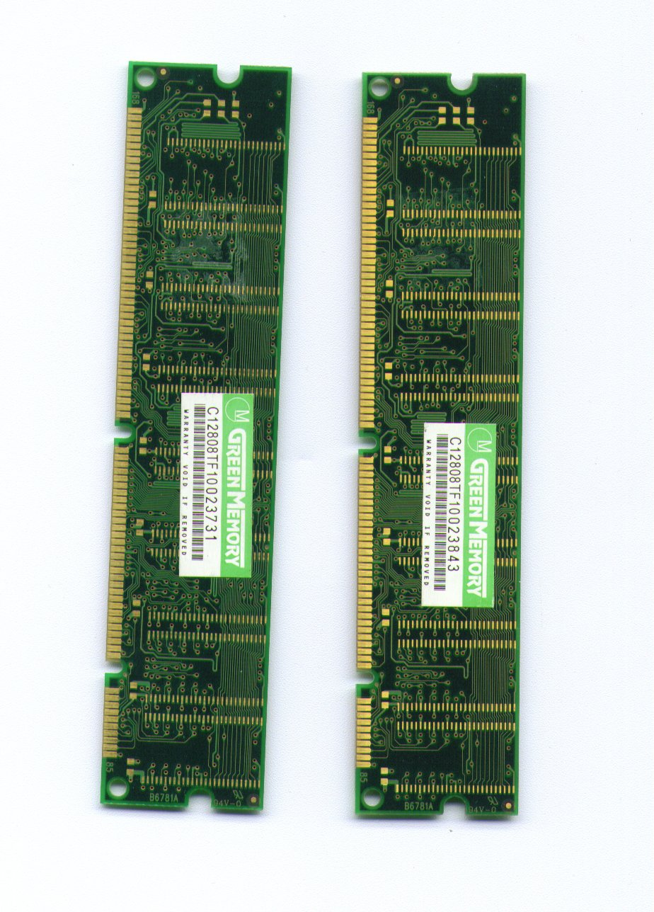 2 x 128MB RAM MEMORY MODULE / STICK PC 133 SDRAM for PC COMPUTERS ...