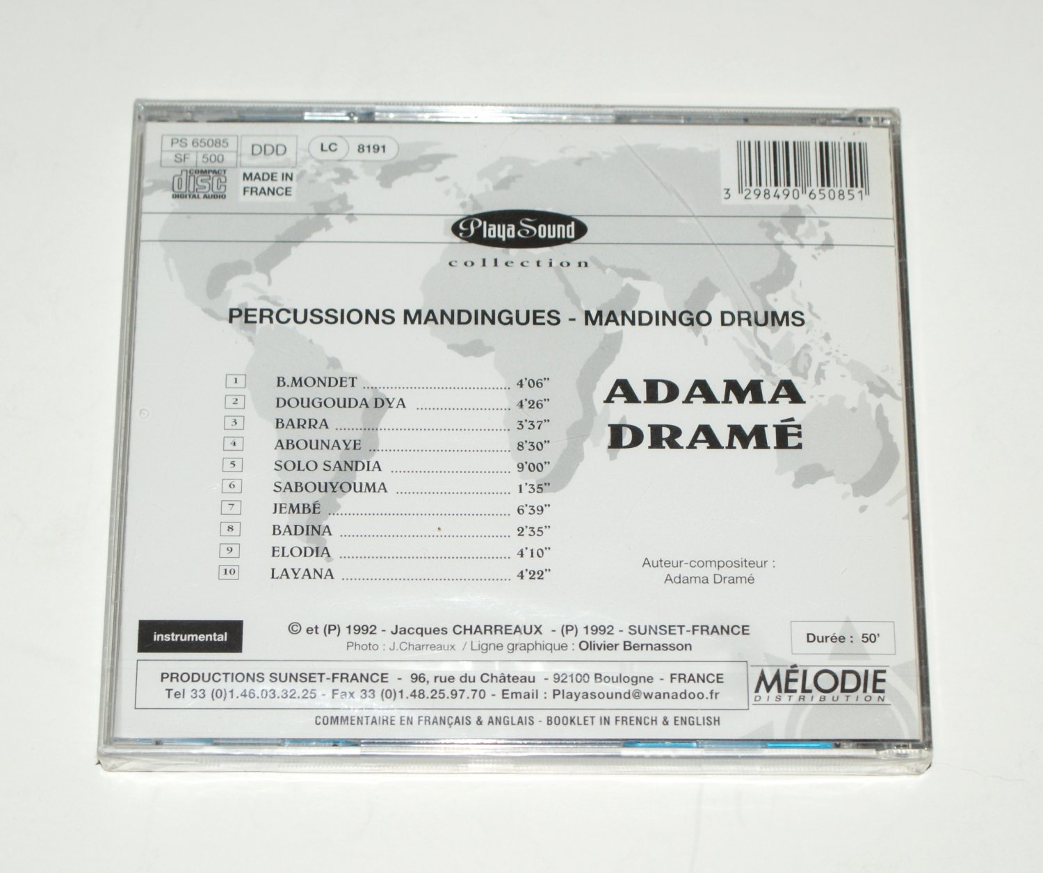 ADAMA DRAME - Percussions Mandingues - Mandingo Drums - CD Album ...