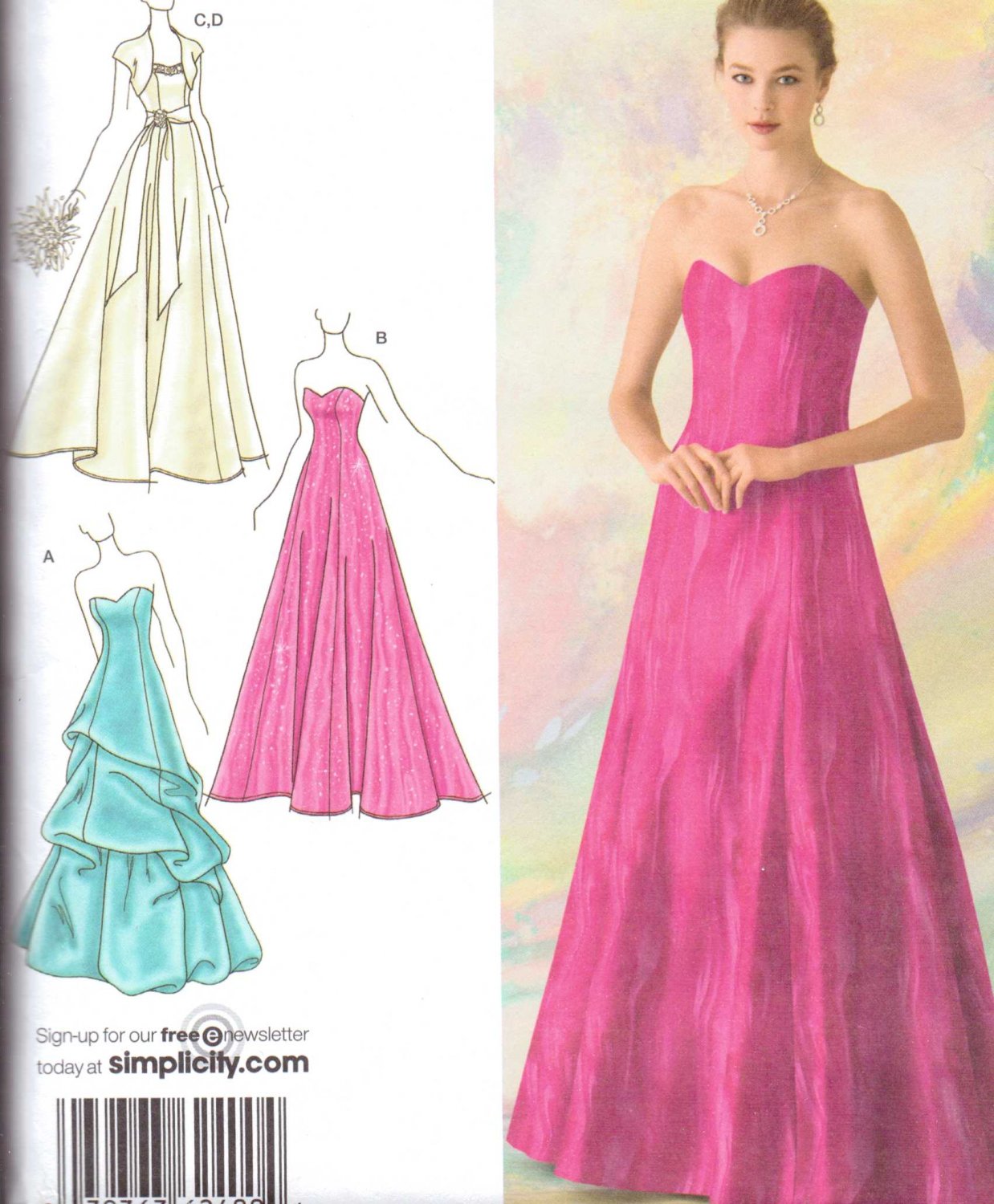Simplicity pattern Jessica mcClintock evening gown sizes12/20