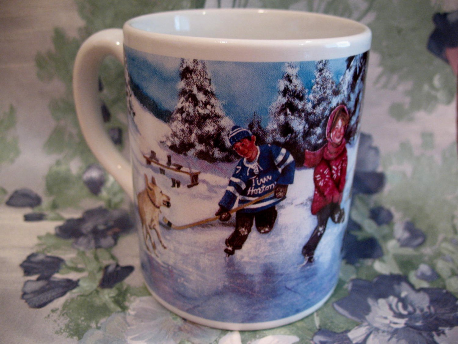 Tim Hortons Coffee Mug Tea Cup Skating Pond Souvenir Number 3 Limited ...
