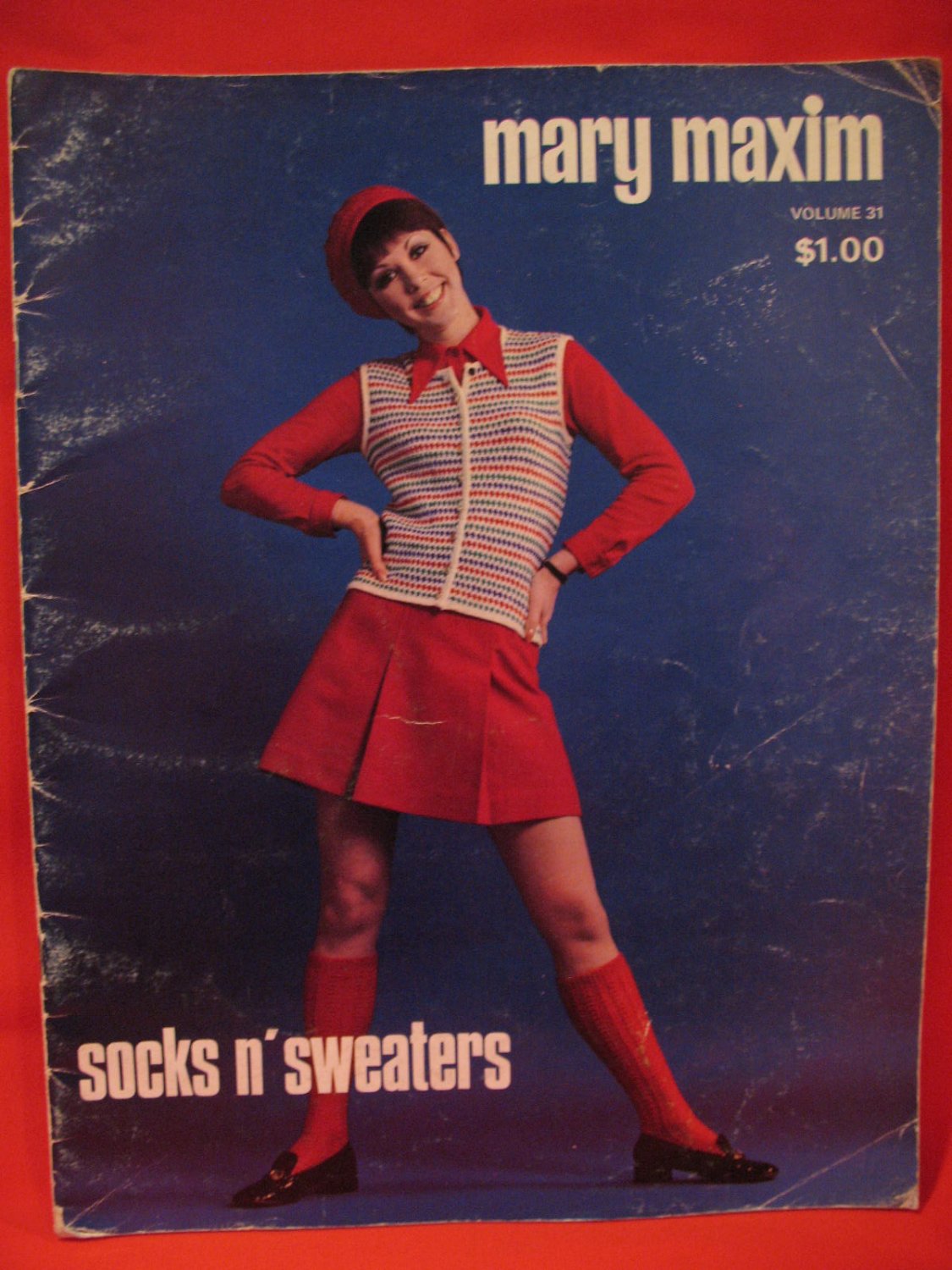 Mary Maxim Vintage Knitting Patterns Adults Socks Sweaters RETRO