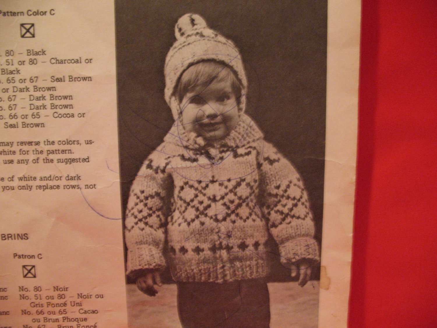 Vintage White Buffalo Cowichan Knitting Patterns Tiny Tots Sweater and ...