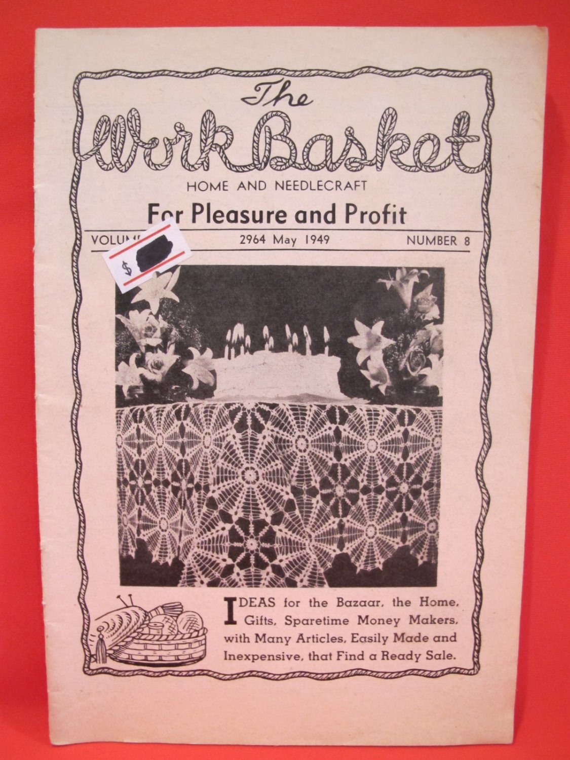 Vintage WORK BASKET Magazine Patterns May 1949