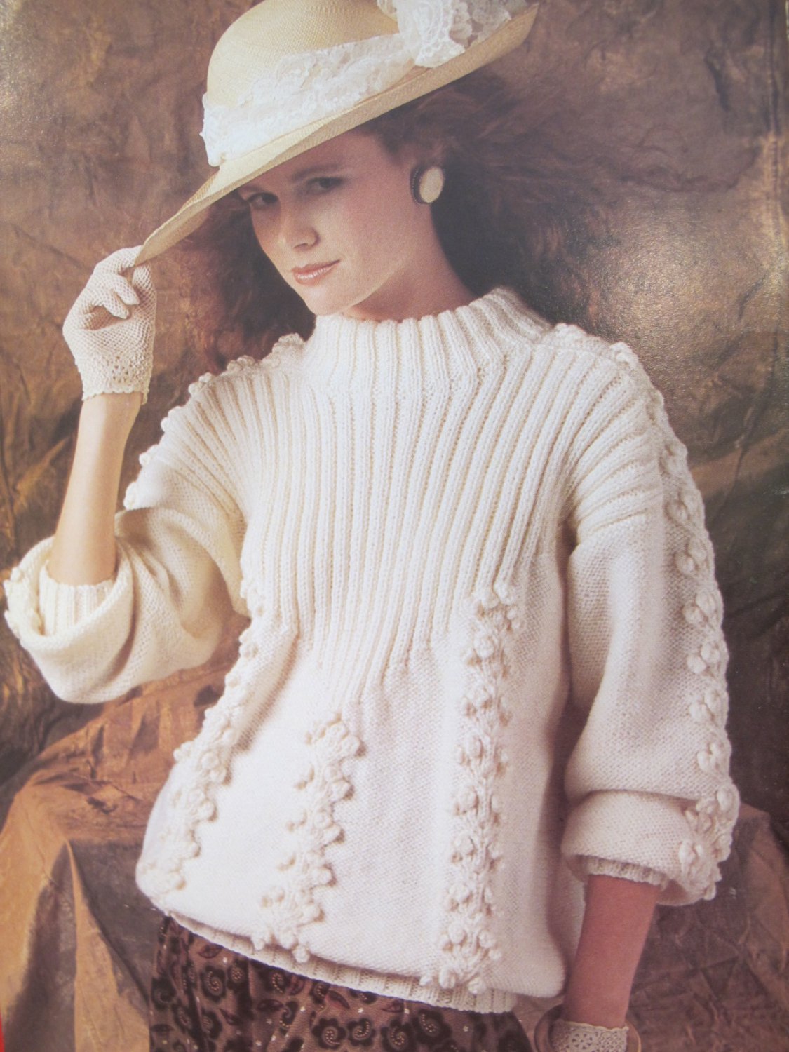 Patons Aran Style Fisherman Knits Knitting Patterns ADULTS Sweaters Skirt