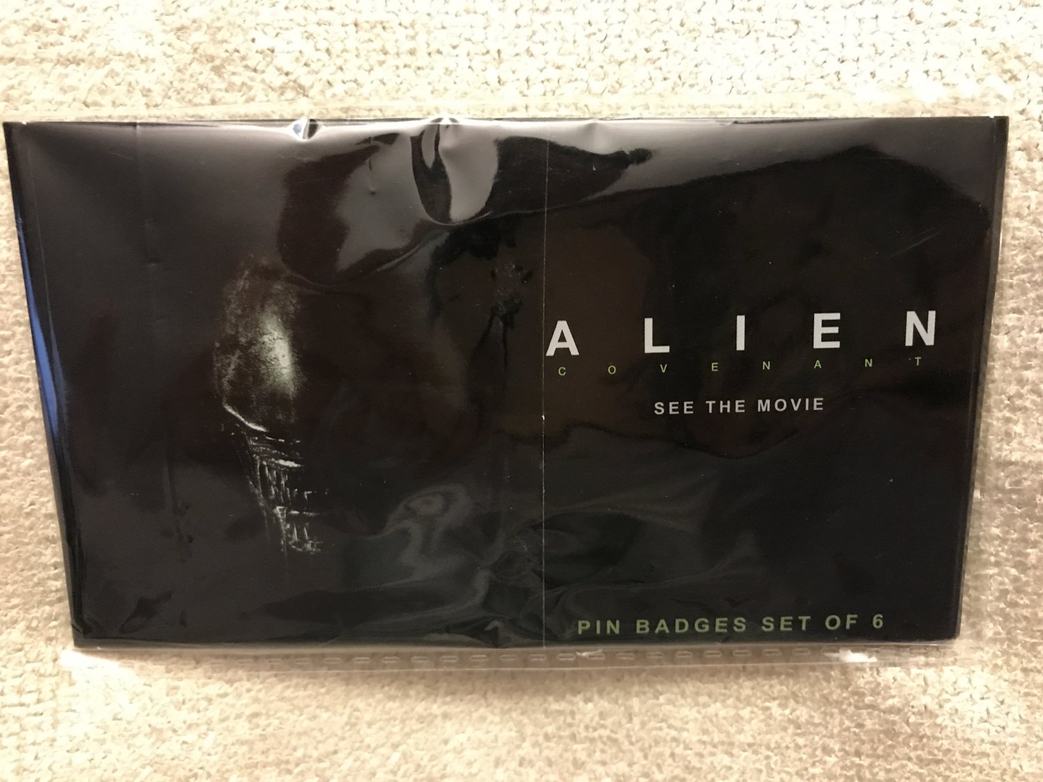 SDCC 2017 ALIEN COVENANT PIN BADGES - Set of 6 pins